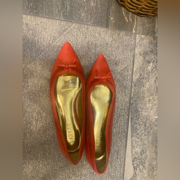 Lauren Ralph Lauren | Shoes | Lauren Ralph Lauren Flat Red Shoes Womens ...